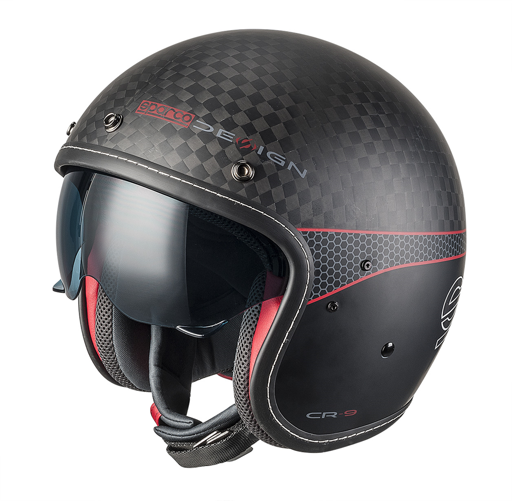SPARCO CAFE RACER CR-9 CARBON ÖZEL DESIGN AÇIK KASK : KASK : Sparco.c